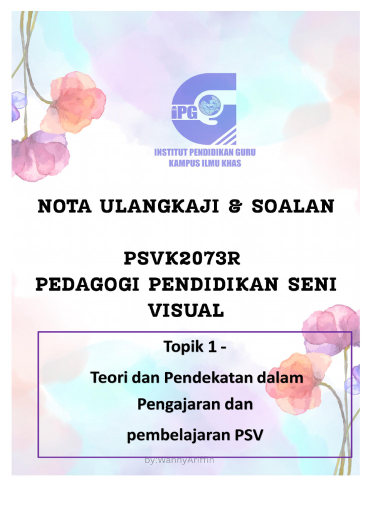 PSVK2073R - Nota Pedagogi Pendidikan Seni Visual | PDF