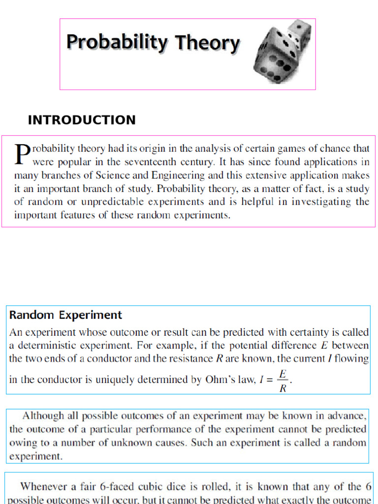 Lecture-Introduction-Probability | PDF