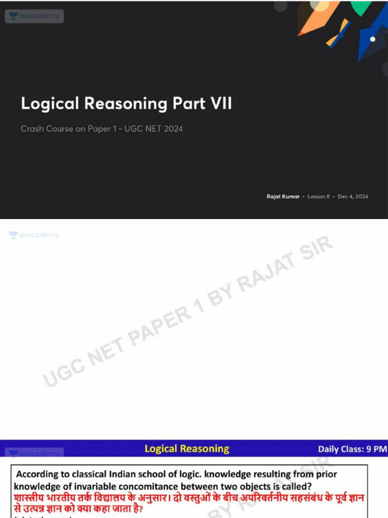 Logical Reasoning Part VII No Anno | PDF