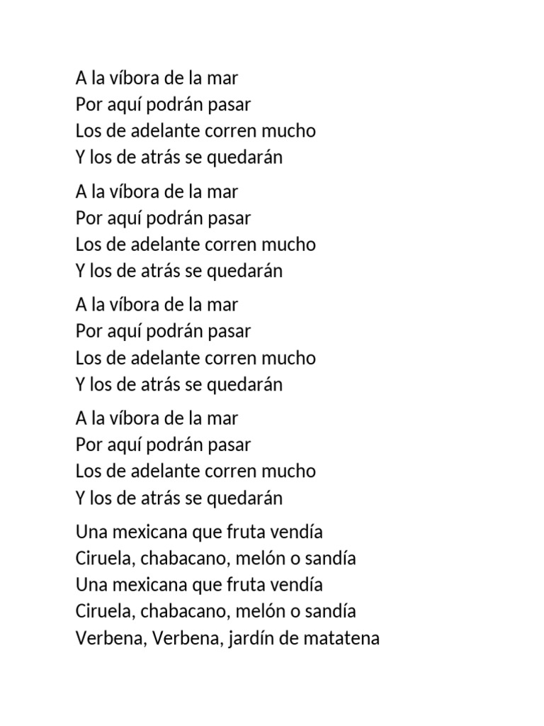 A La Víbora de La Mar | PDF