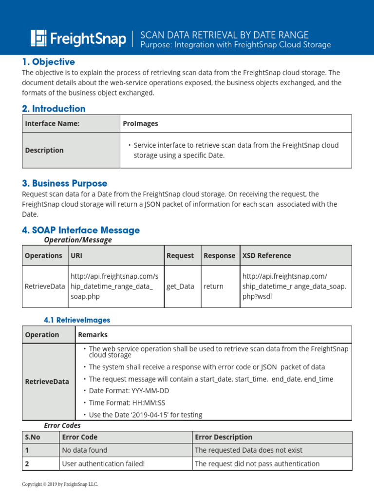 Cloud API Date Range Excerpt | PDF