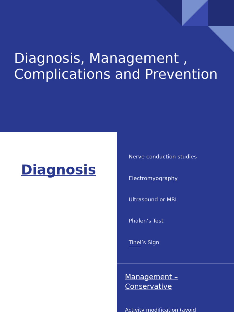 Diagnosis, Management, Complication & Prevention | PDF