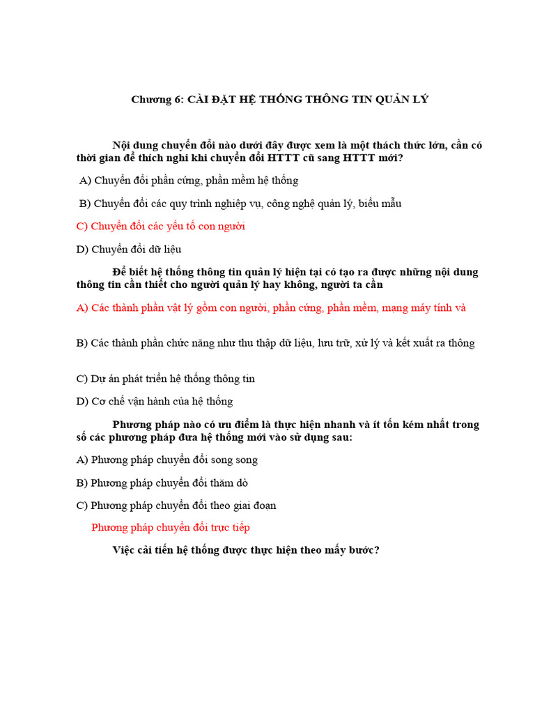 Chương 6) HTTTQL | PDF