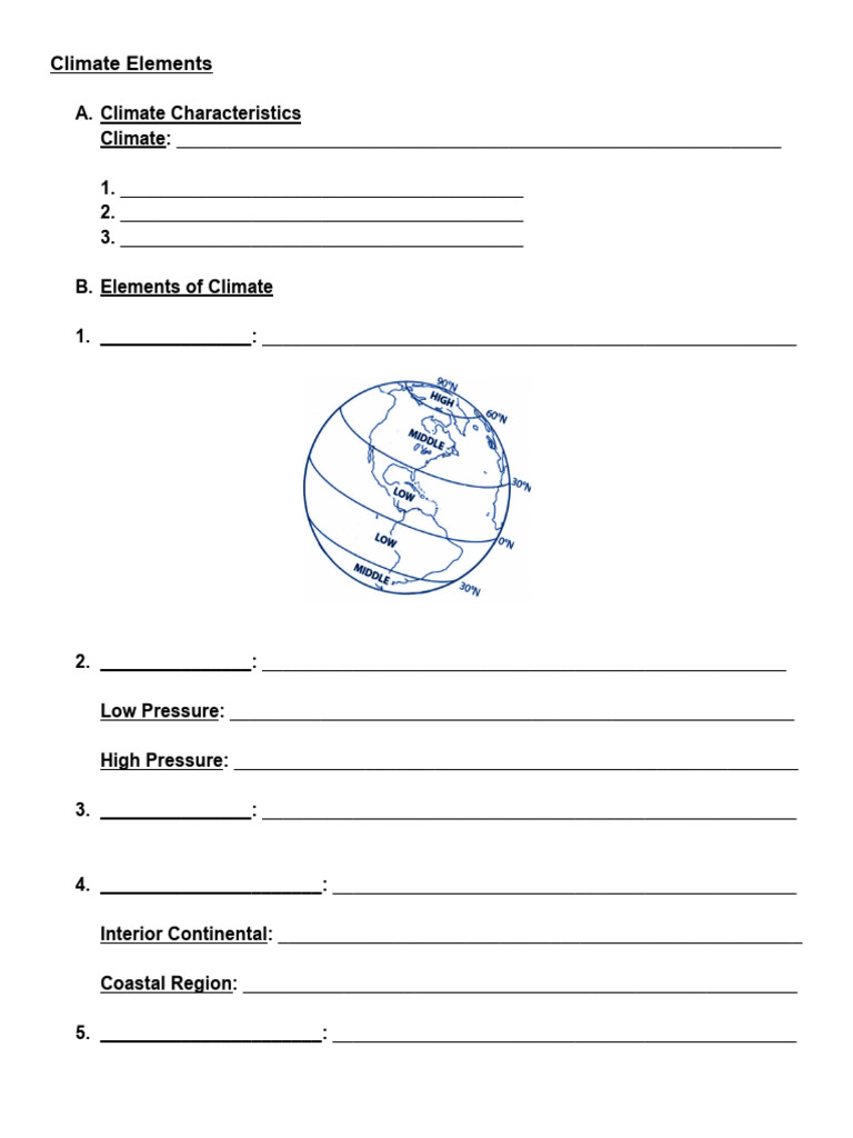 Blank Elements of Climate-Notes | PDF