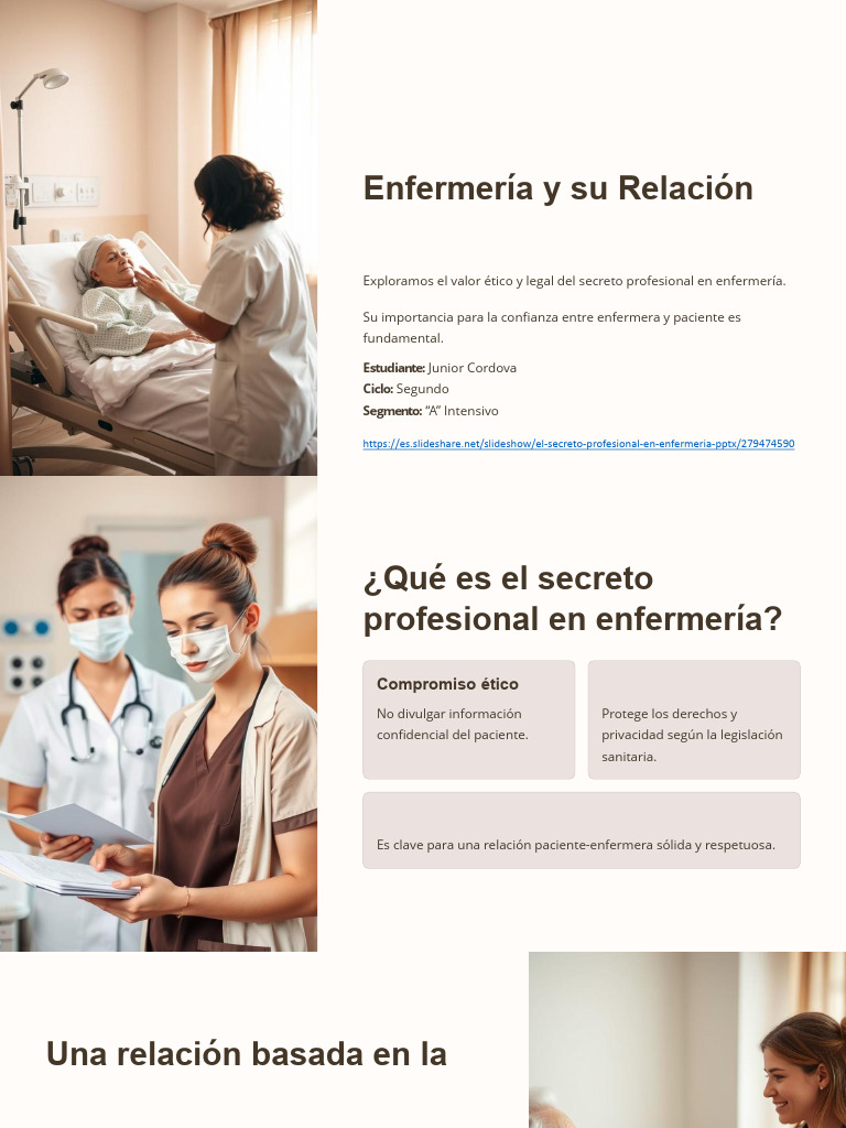 El Secreto Profesional en Enfermeria | PDF