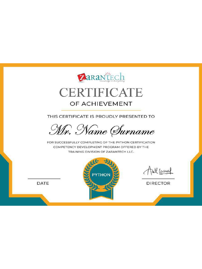 Python Certification Pdf