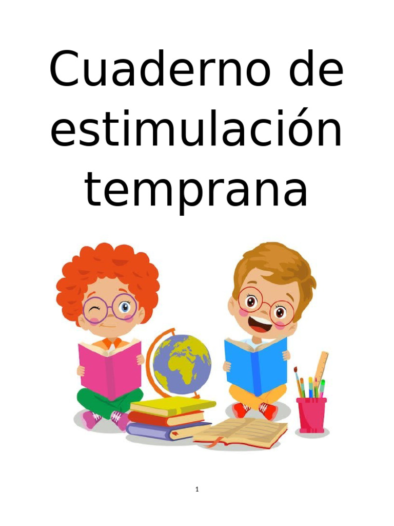 Cuaderno de Estimulación Temprana 1-3 Años | PDF