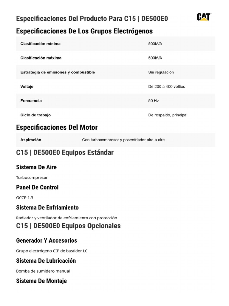 C15 - De500e0 | PDF