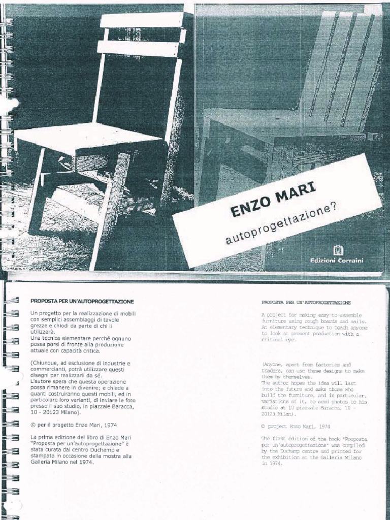 Enzo Mari Autoprogettazione | PDF