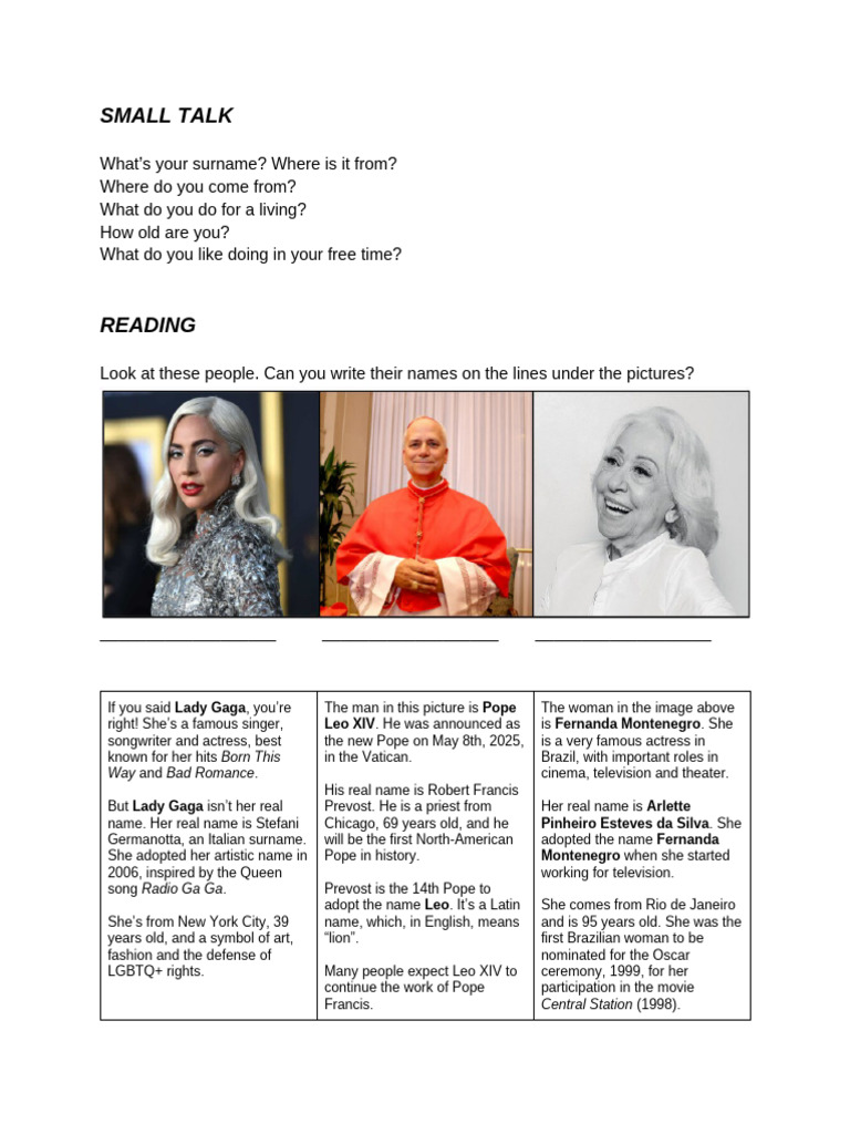 Names and Artistic Names | PDF