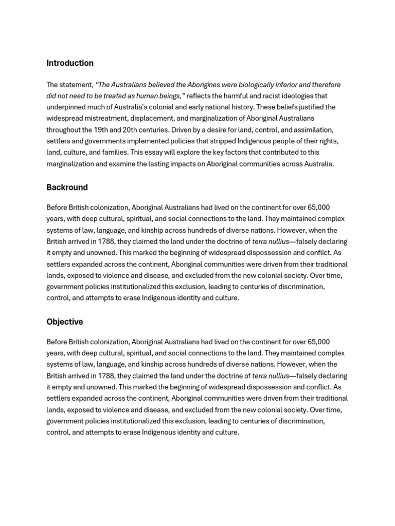 Research History Manci | PDF | Indigenous Australians | Social Exclusion