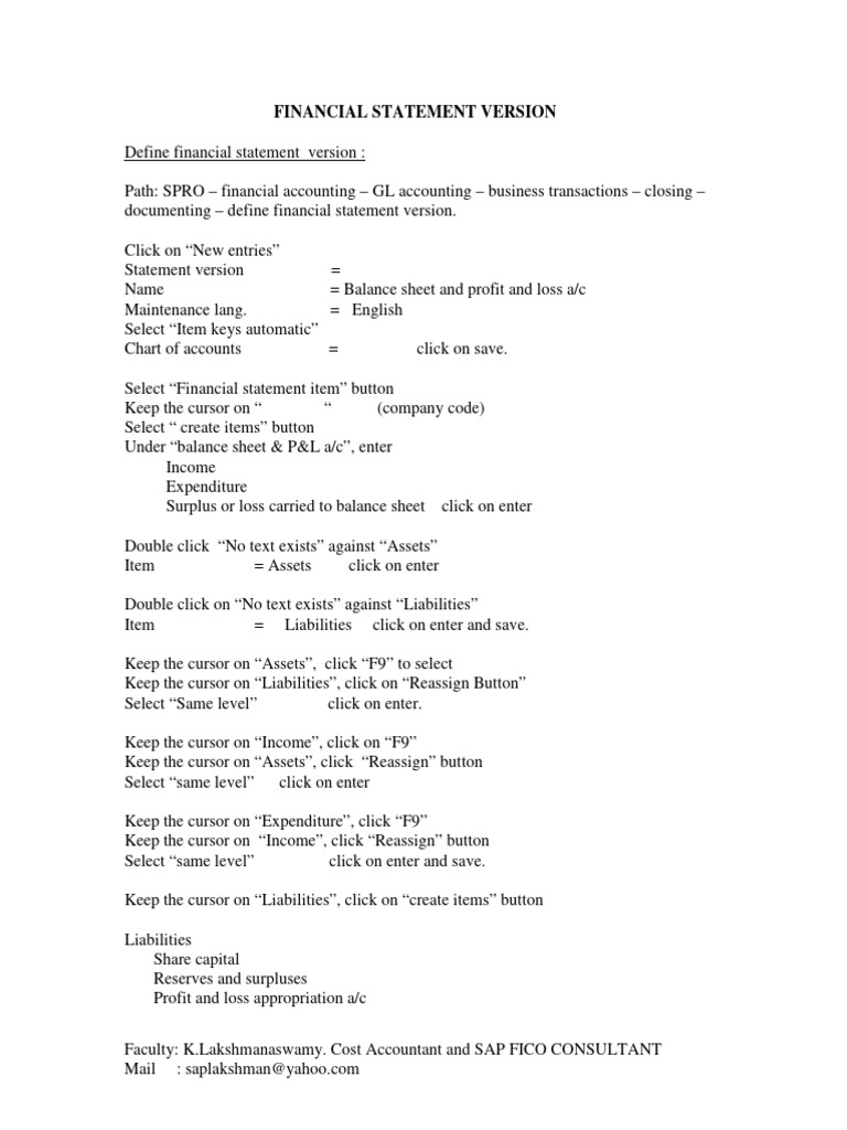 Microsoft Word - FINANCIAL STATEMENT VERSION | PDF | Income Statement ...