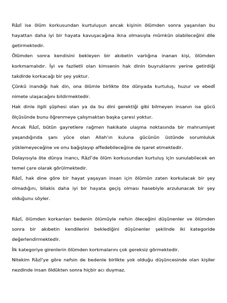 Razi Olum Korkusu | PDF