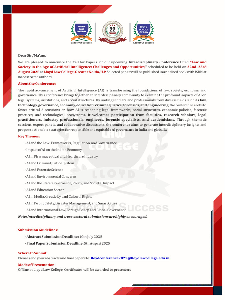Conference Invitation 2025 1 | PDF | Governance | Artificial Intelligence