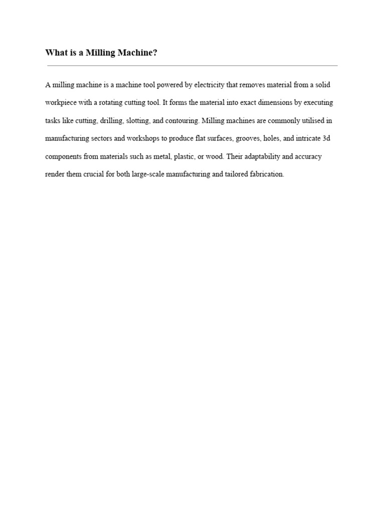 Milling Machines Assignment | PDF | Machining | Gear