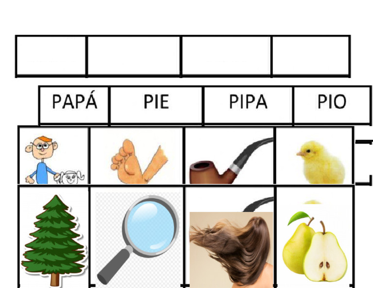 Tarjetas Letra P | PDF