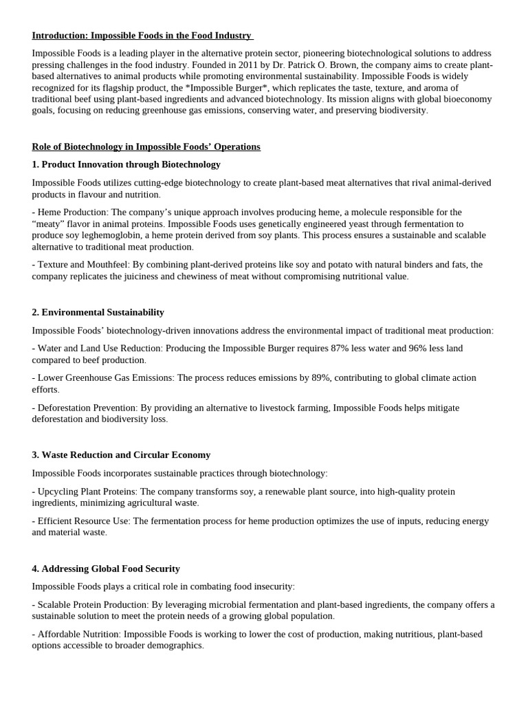 Seminar Task - Food Industry | PDF | Biotechnology | Sustainability