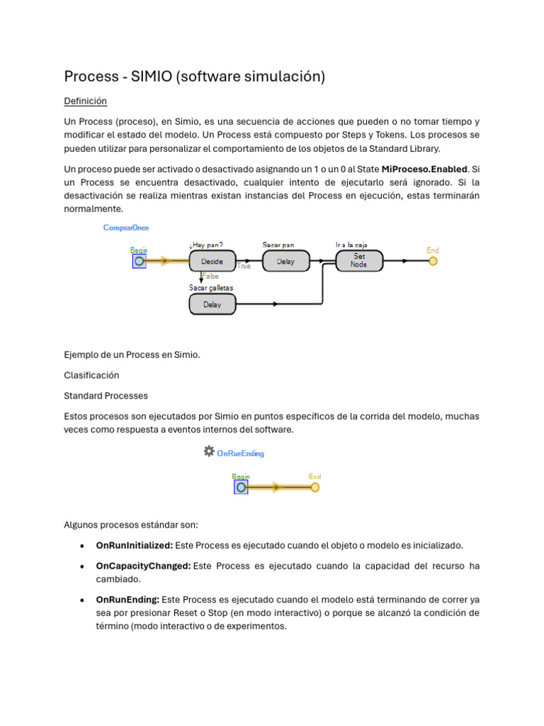Process y Steps - simio (SOFTWARE) | PDF | Software | Simulación