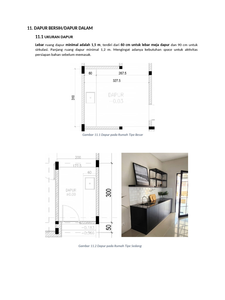 Ukuran dan Layout Dapur Bersih | PDF
