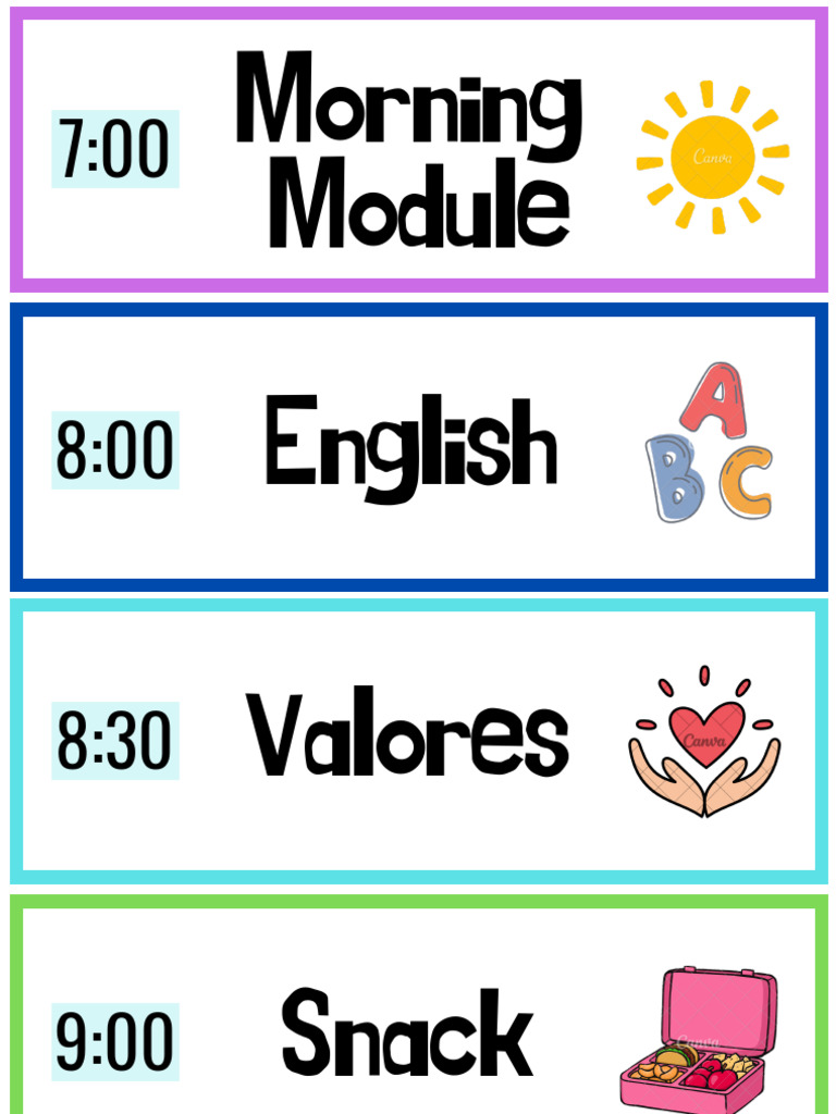 Copia de Class Schedule | PDF