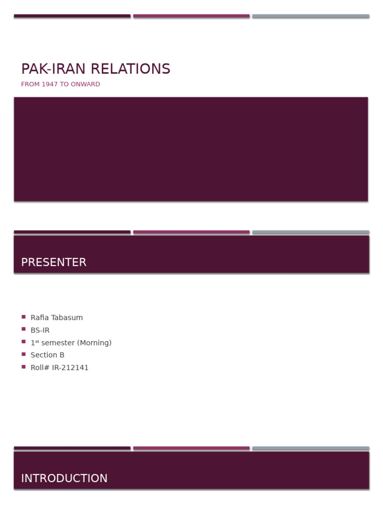 Pakistan Studies Presentation | PDF