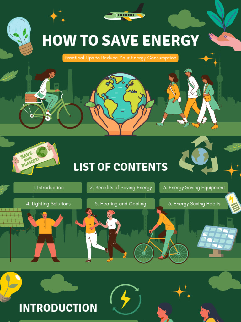 Energy Saving Tips for Everyone | PDF