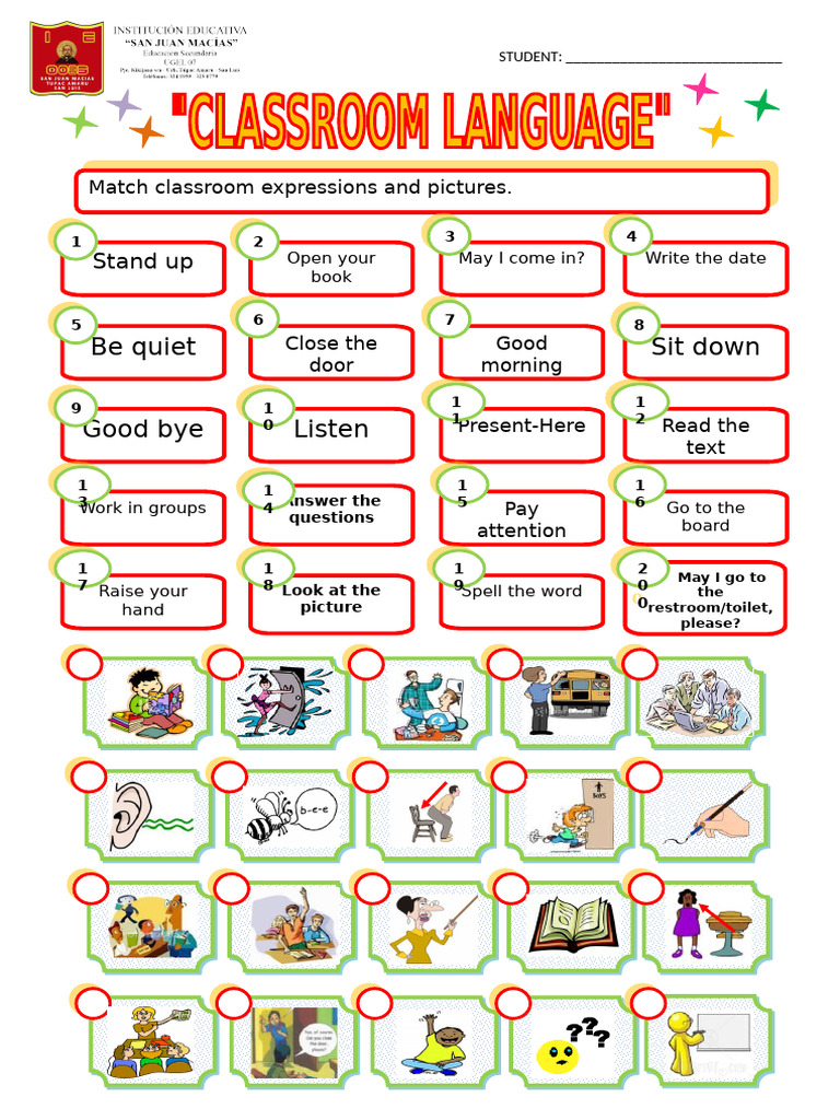 Classroom Language | PDF | Linguistics | Languages