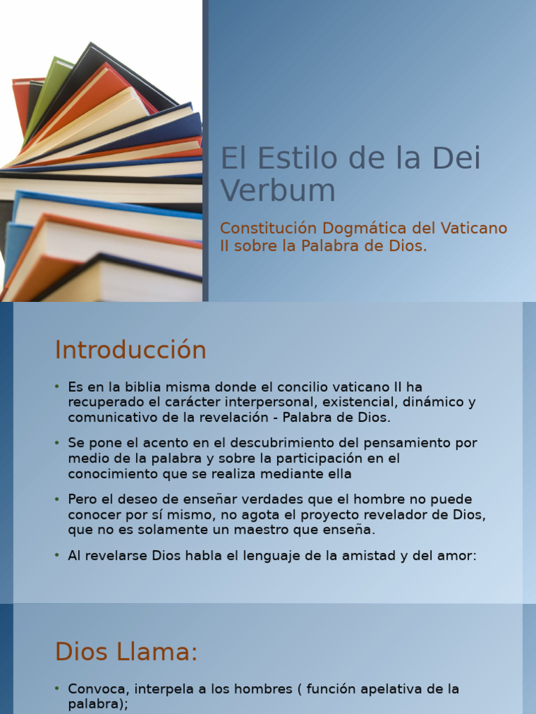 El Estilo de La Dei Verbum | PDF | Dios | eucaristía