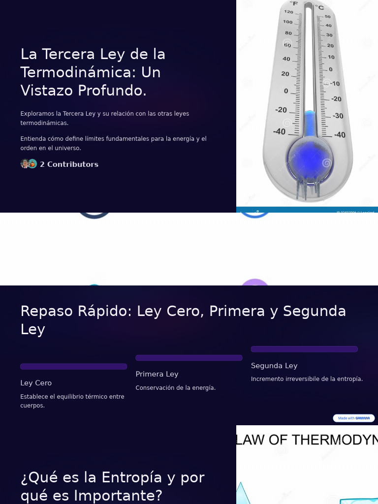 La Tercera Ley de La Termodinamica Un Vistazo Profundo | PDF | Termodinámica | Entropía