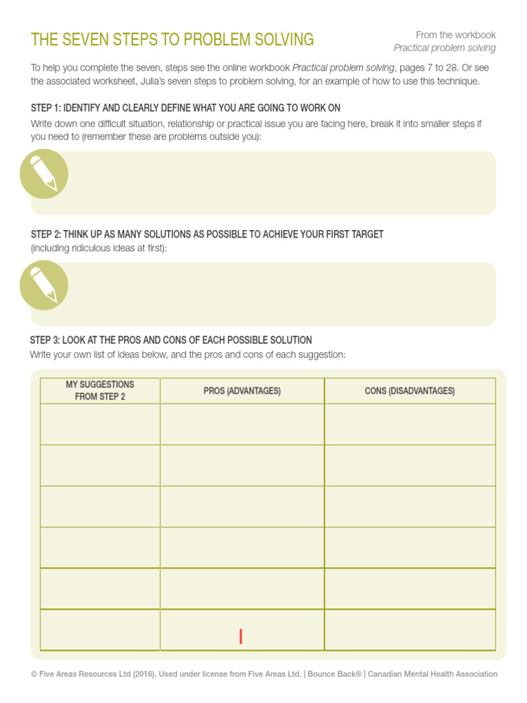 Bb-My Seven Steps Problem Solving | PDF | Psychological Concepts ...