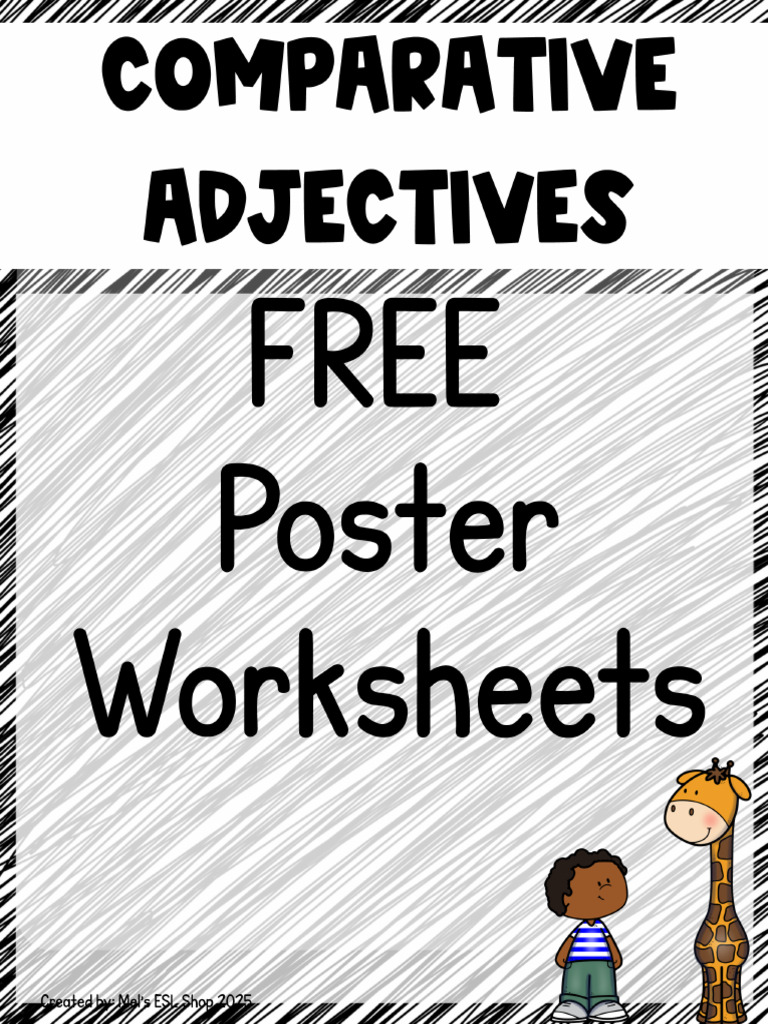 ComparativeadjectivesPosterWorksheets 1 | PDF