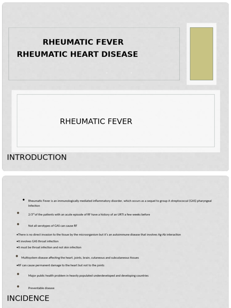 Rheumatic Fever and Rhumatic Heart Disease | PDF | Heart Valve ...
