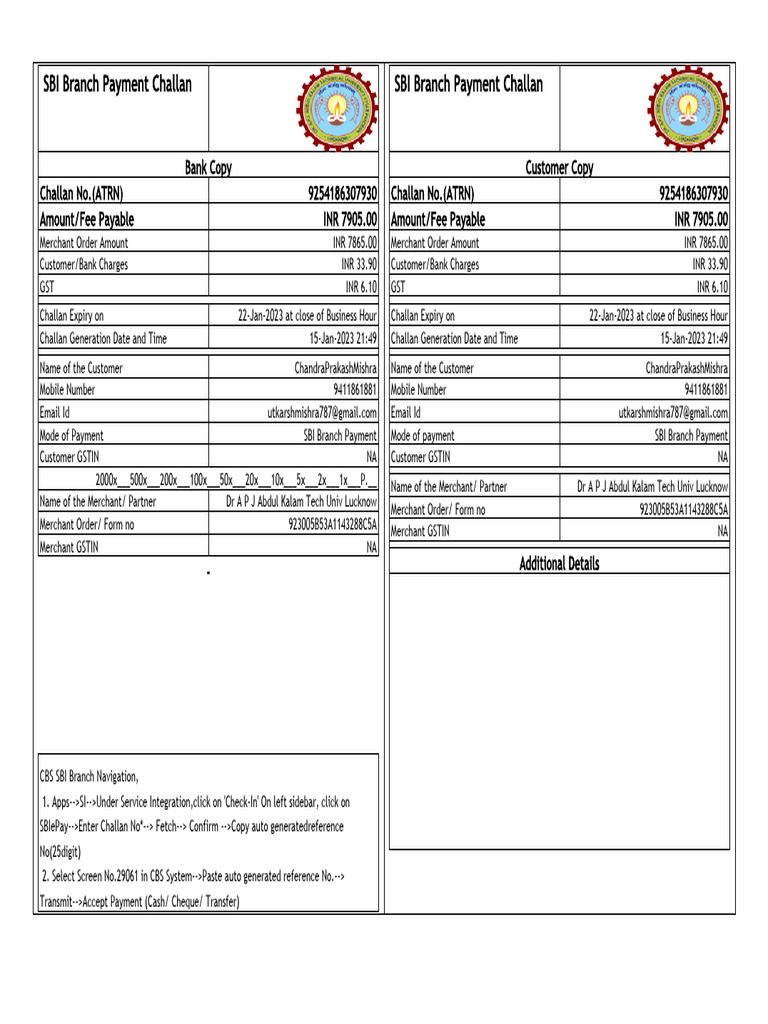 Sbiepay Sbiepay: Sbi Branch Payment Challan Sbi Branch Payment Challan ...