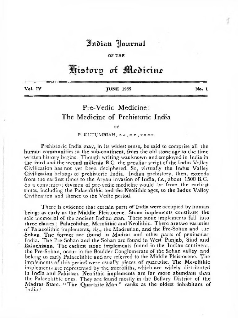 Pre Vedic Medicine The Medicine of Prehistoric.1 | PDF | Mesopotamia ...