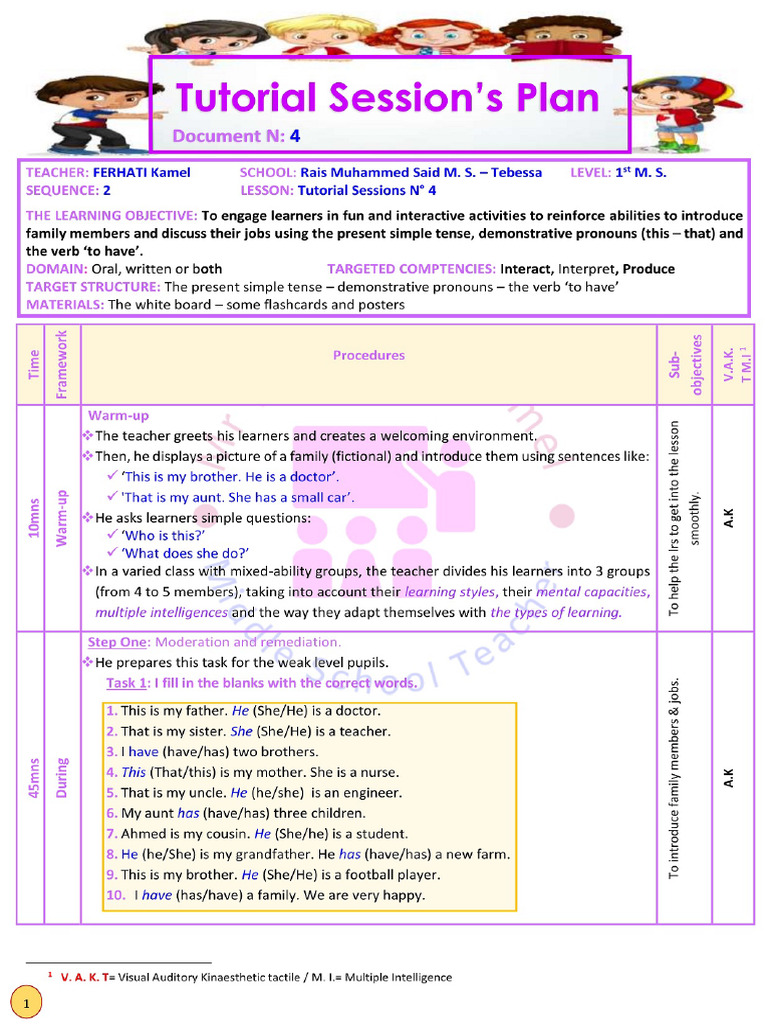 1st M. S., Tutorial Sessions, Lesson 4, 24-25 - For Telegram | PDF