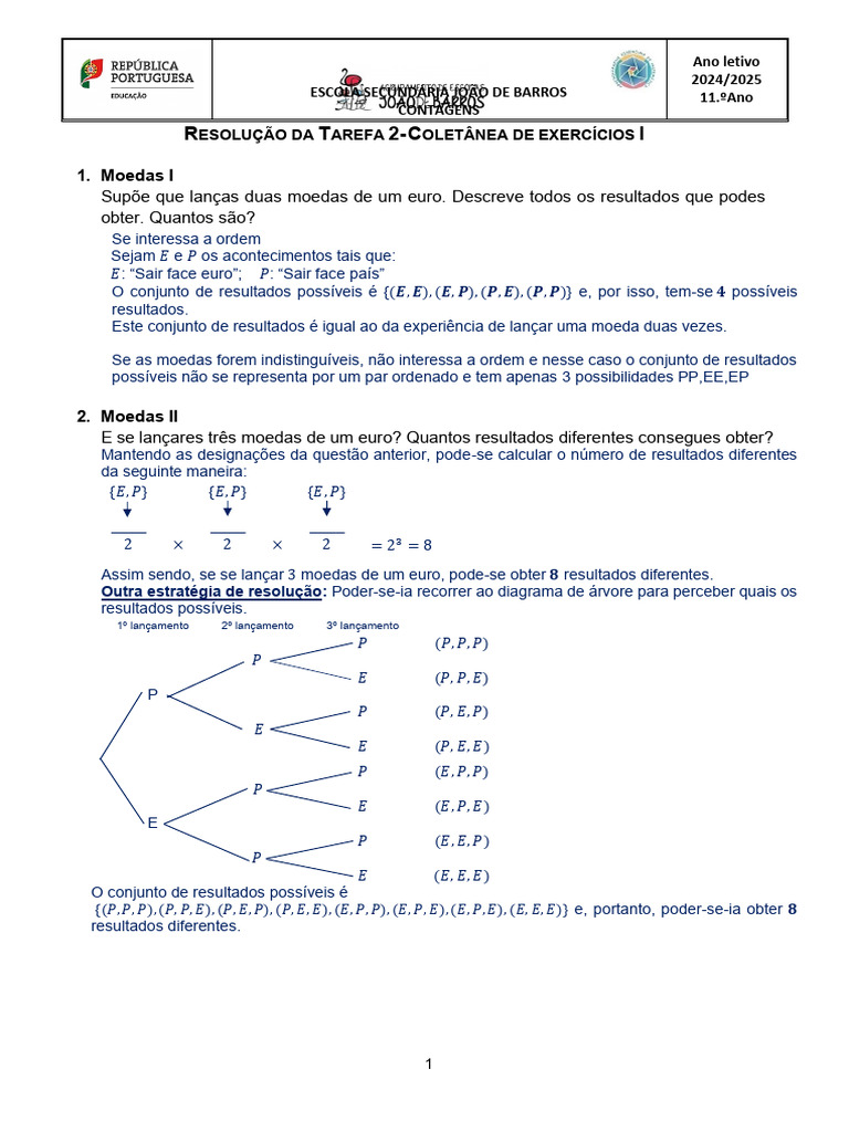 Resolucao C T2 Coletanea Exercicios I | PDF