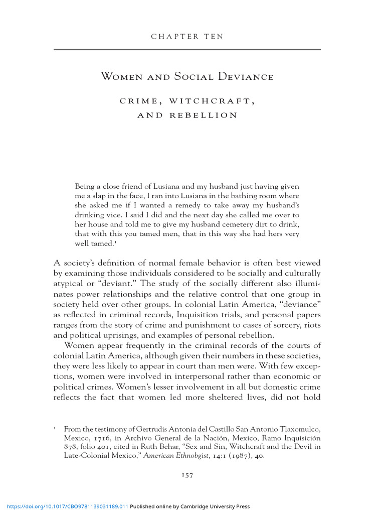 Women and Social Deviance | PDF | Domestic Violence | Rape