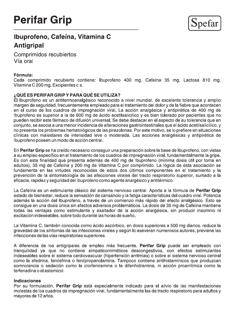 Prospecto Perifar Grip | PDF