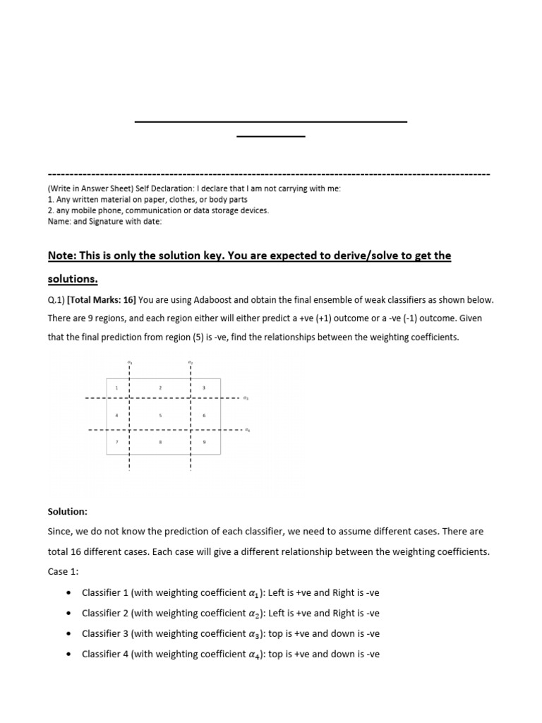Machine Learning Questions Final - Solutions | PDF | Machine Learning ...