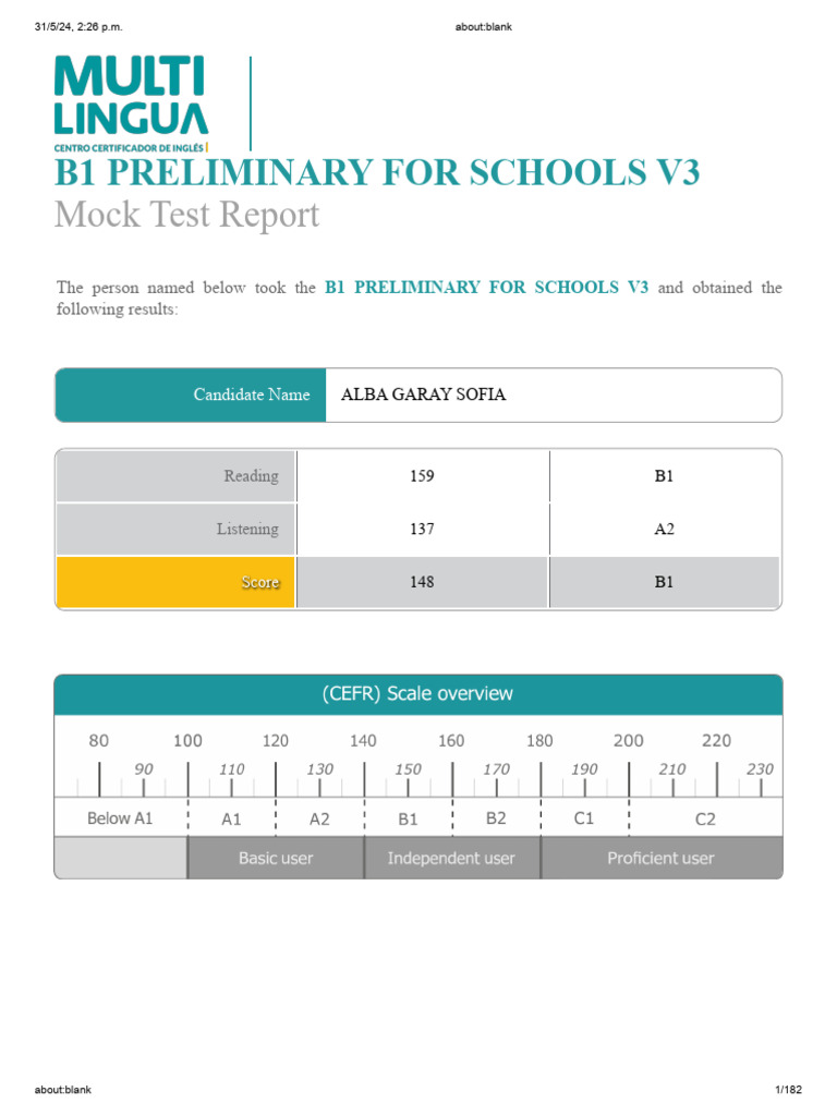 Resultados Simulacro B1 Noveno 2024 | PDF | Reading Comprehension | Phrase