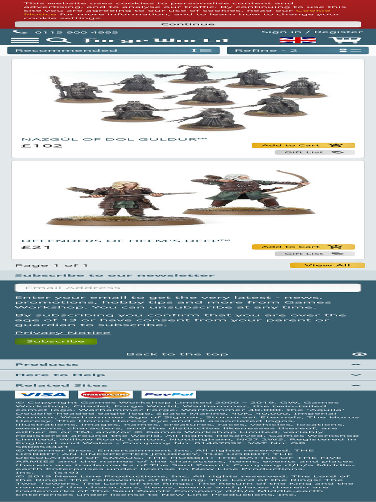 Middle-Earth™ Forge World Webstore | PDF | J. R. R. Tolkien | Middle Earth