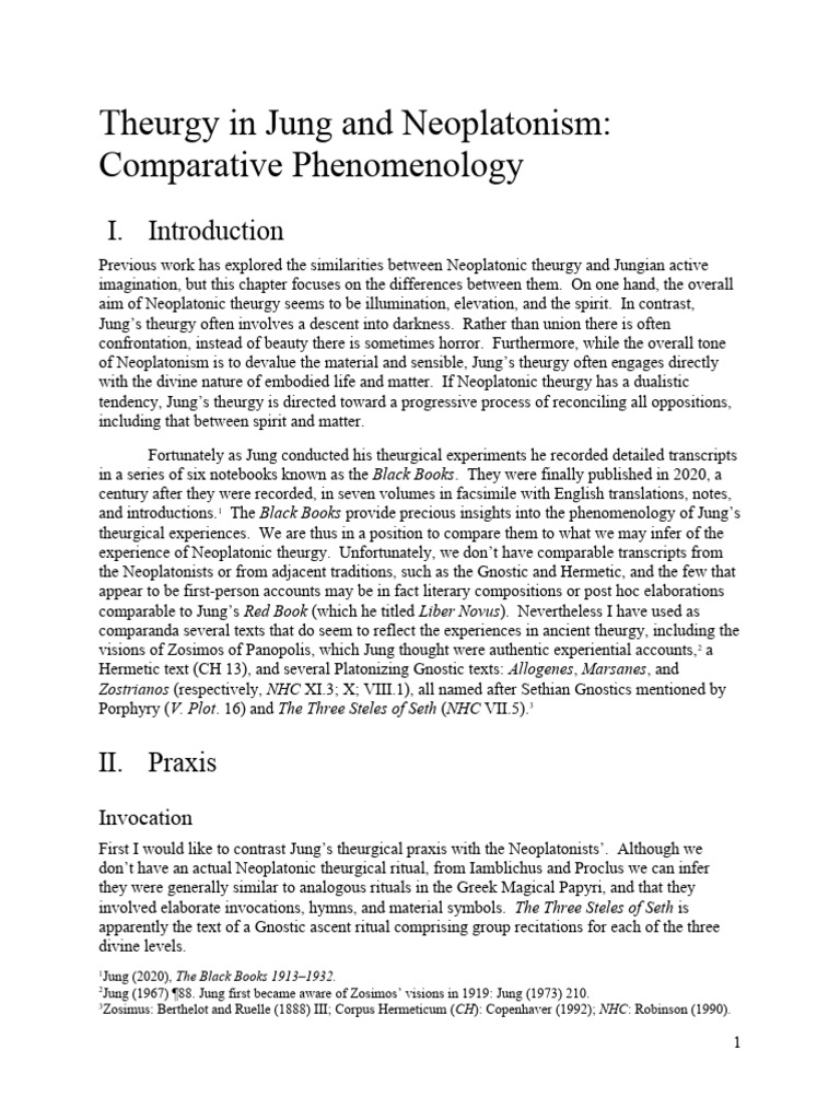 Comparing Jungian and Neoplatonic Theurgy | PDF | Neoplatonism ...