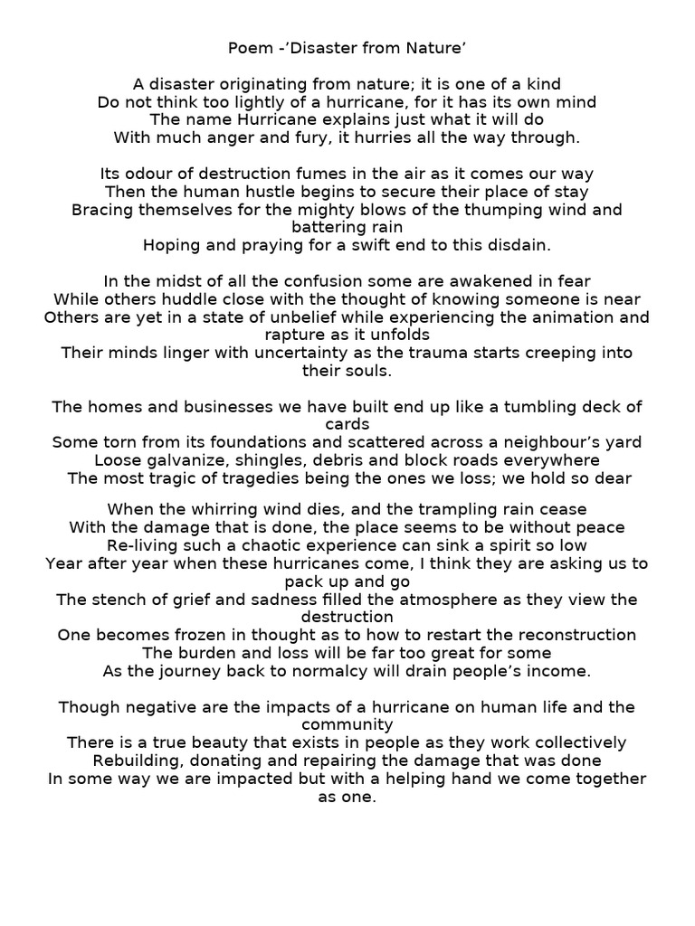 Poem Hurricane | PDF
