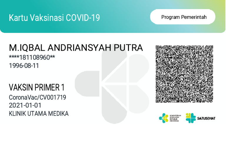 Sertifikat-Vaksin-Dosis 1-M.iqbal Andriansyah Putra-177 | PDF