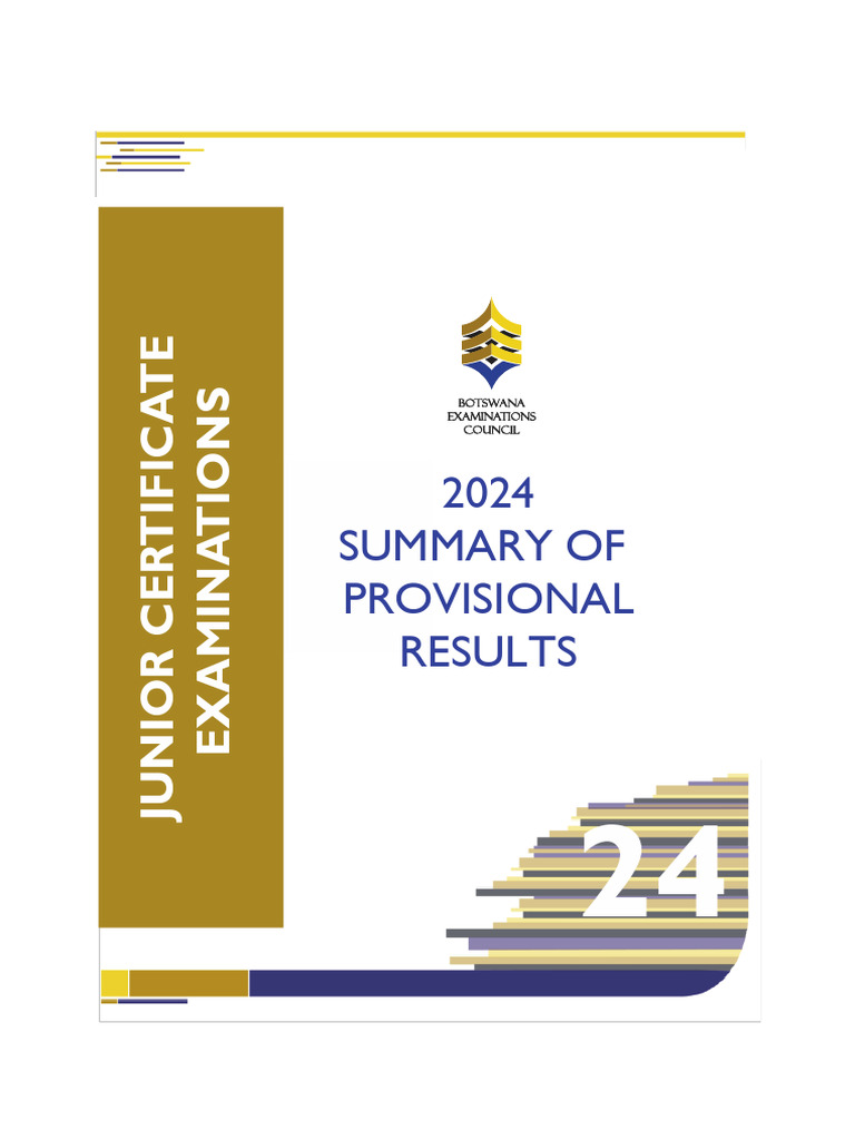 2024 Jce Provisional Results Report Final Published | PDF | Standard Deviation | Multiple Choice