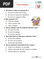 Fiches de Lecture Les Doigts Rouges CE2 | PDF