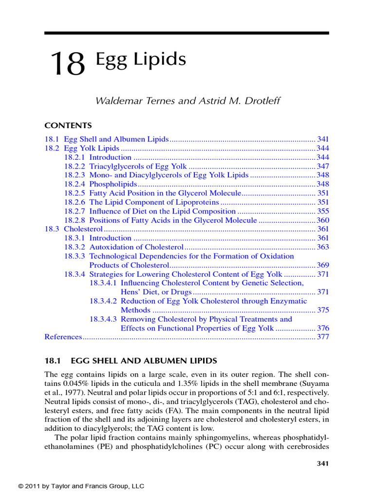 18 Egg Lipids | PDF | Lipid | Cholesterol