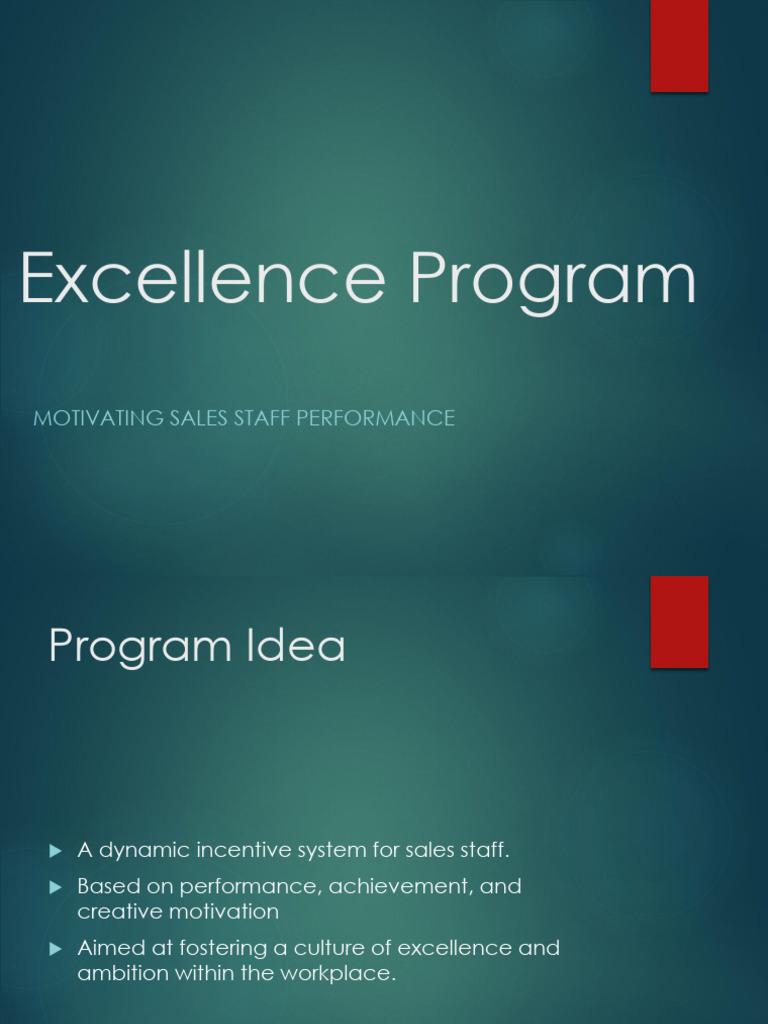 Sales Staff Excellence Program | PDF