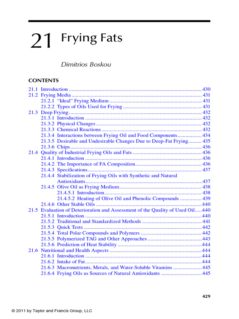 21 Frying Fats | PDF | Vegetable Oil | Fat