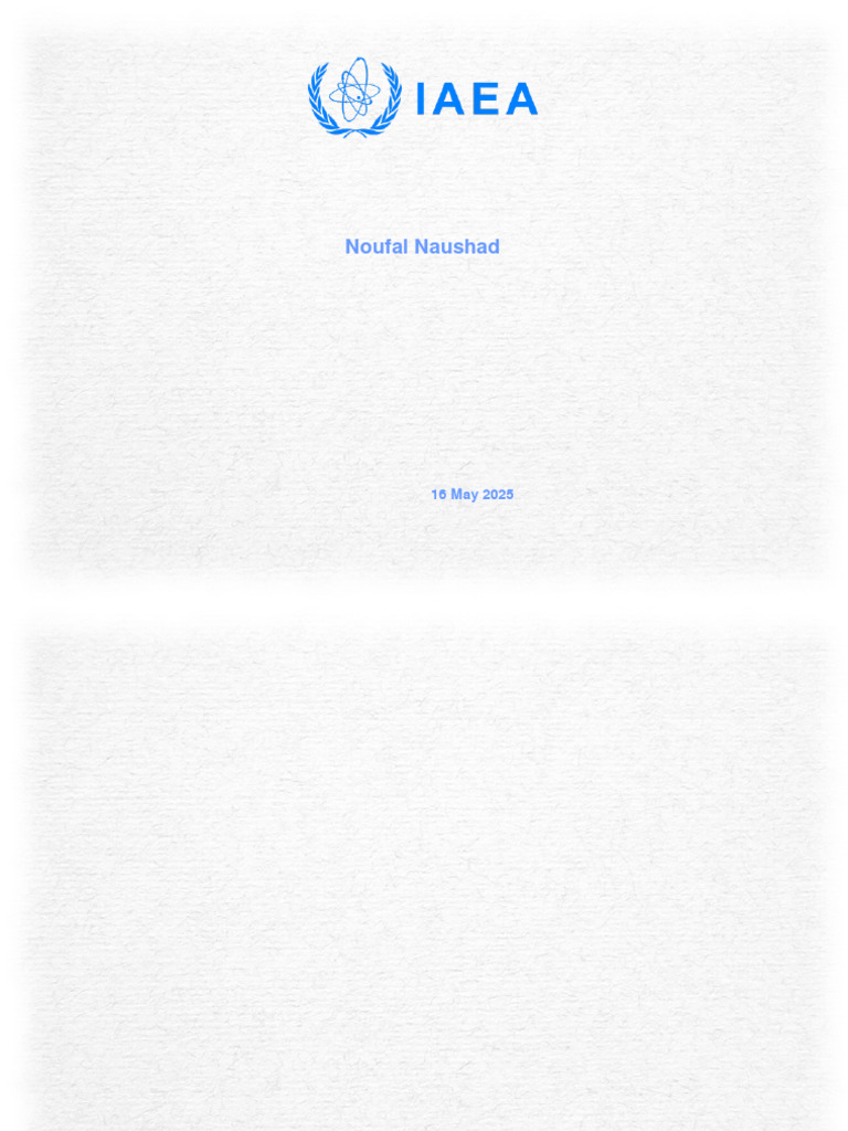 Noufal Naushad KCG 18013 | PDF | International Atomic Energy Agency | Educational Technology